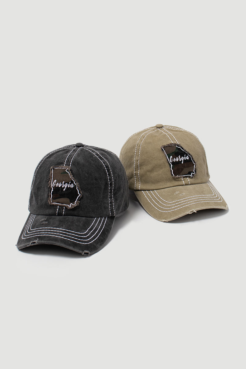 Georgia State Camo Patch Baseball Cap – David And Young